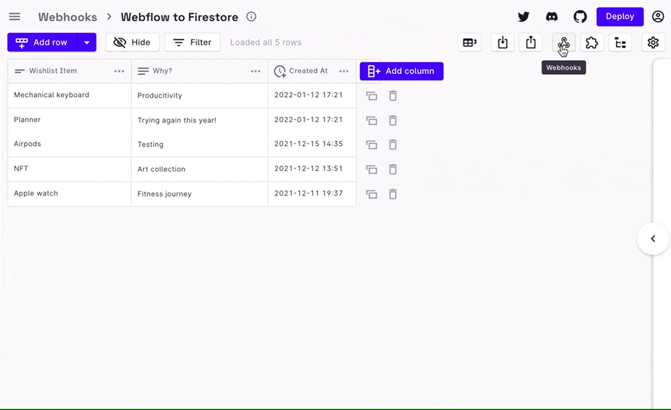 Webflow forms to Firestore